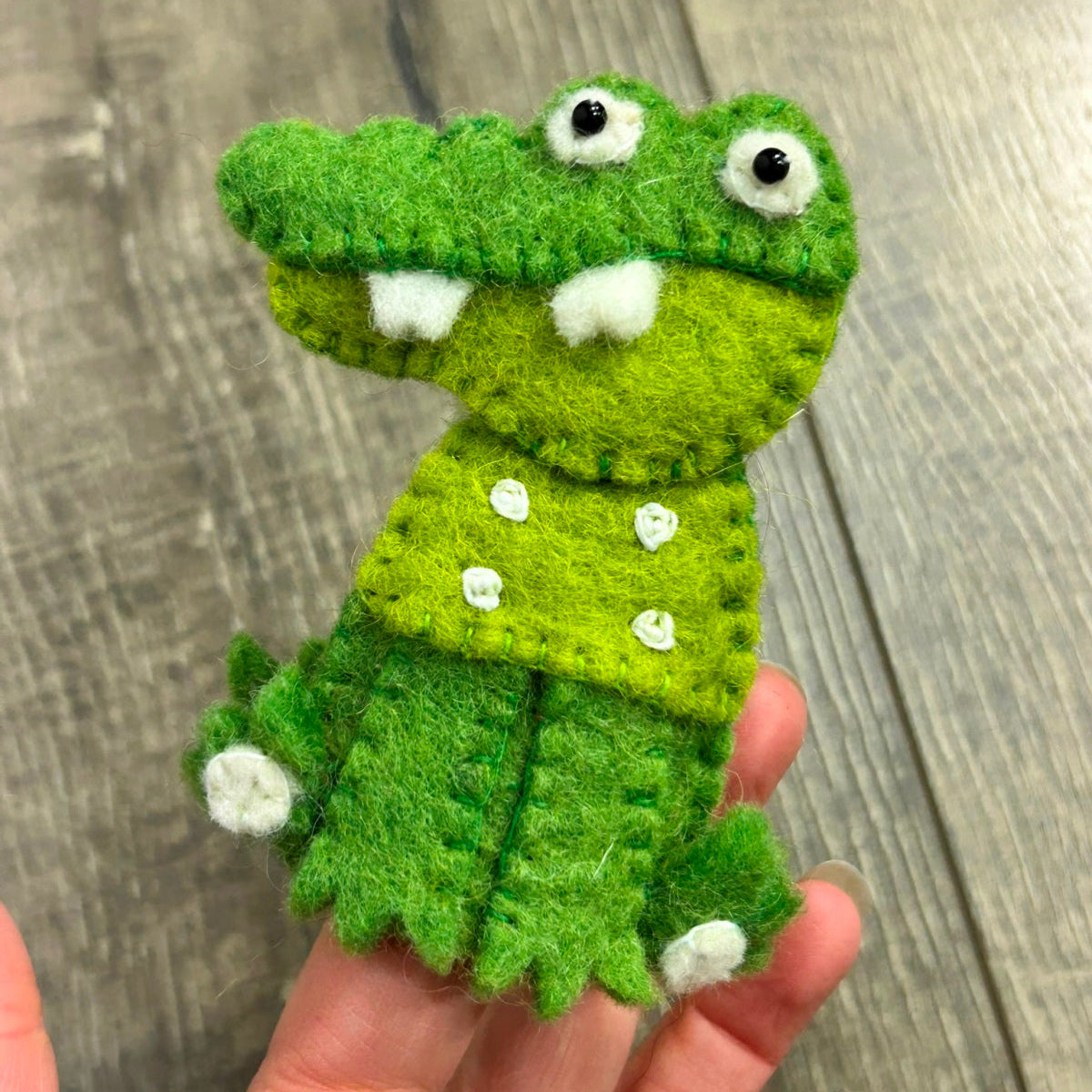 Alligator Felt Finger Puppet – Bija Online